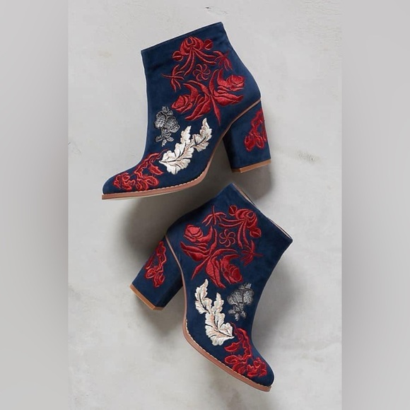 Anthropologie | Shoes | Anthro By Billy Ella Elena Embroidered Ankle ...